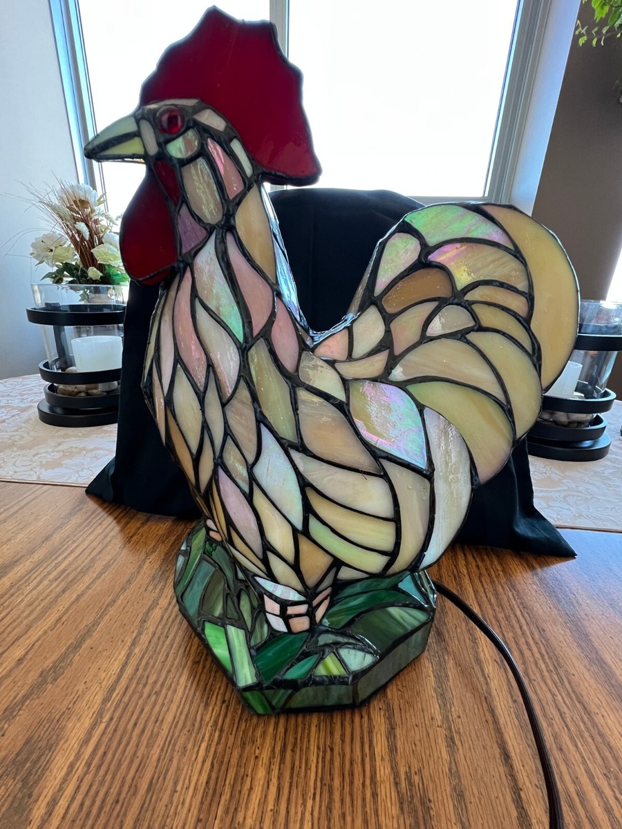 Rooster Tiffany Style Pendant Lights 16" Victorian Ribbon Style