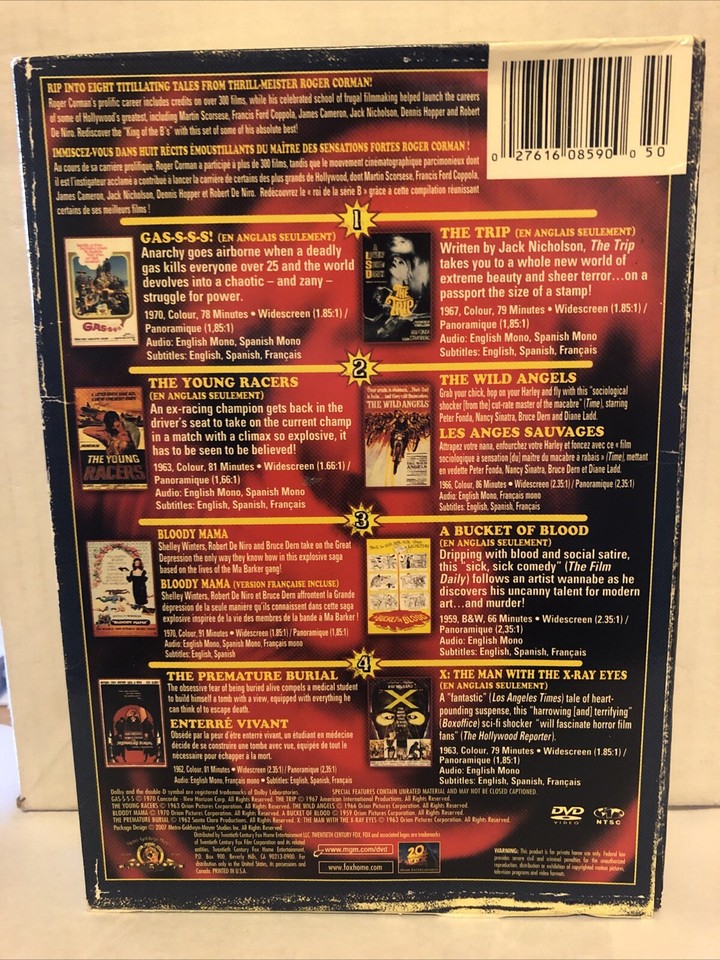 Roger Corman Collection - Bloody Mama - A Bucket Of Blood + 6 - DVD ...