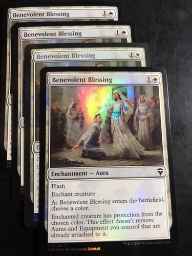 BENEVOLENT BLESSING Foil X4 Commander Legends Magic MTG NM Ships Free ...