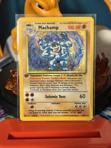 Pokémon TCG Machamp Base Set 8/102 Holo 1st Edition Holo Rare | eBay