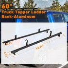 60" Adjustable Pickup Truck Topper Ladder Roof Rack Camper Shell for ...