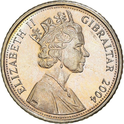 [#384635] Moneta, Gibilterra, Elizabeth II, 5 Pence, 2004, Pobjoy Mint ...