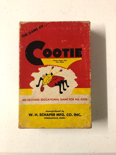 Vintage 1949 The Game of Cootie Original Box Schaper Parts - Made In ...