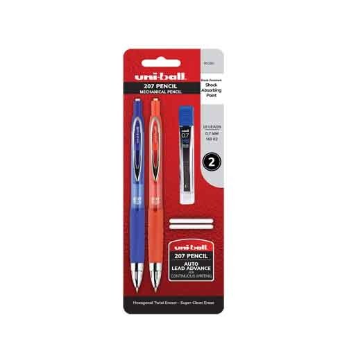 Uniball 207 Mechanical Pencil 0.7mm Starter Kit 2/Pk Blue-Red Office ...