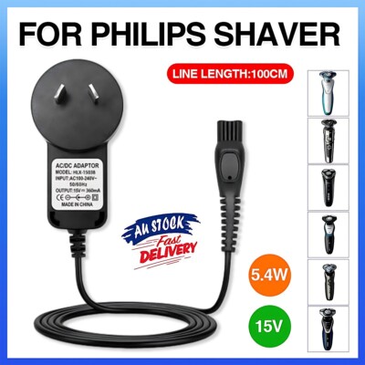 15V Shaver Charger Charging Power Adapter Cord Fit for Philips HQ8505 ...