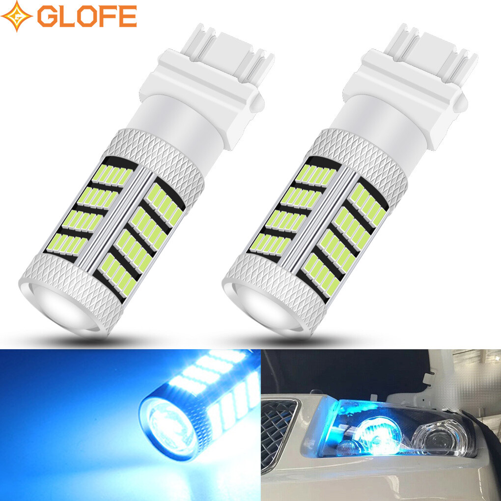 2x 8000K Ice Blue LED Car Truck Daytime Running Lights DRL Bulbs 3157 ...