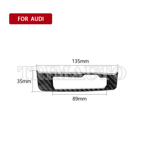 Fit For Audi A3 8V Carbon Fiber Gear Shift Display Panel Frame Trim ...