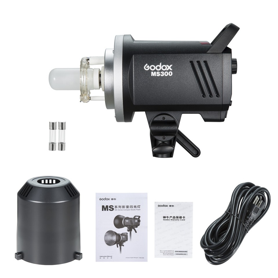 US Godox MS300 300WS 2.4G Studio Flash Compact Durable Bowens Mount ...