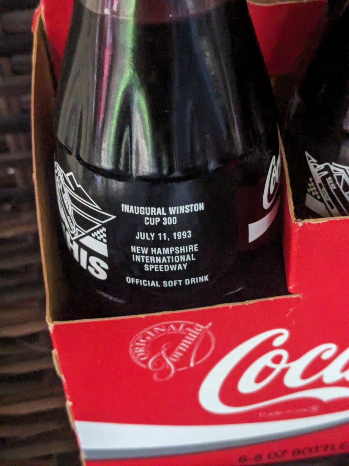 1993 Inaugural Winston Cup 300 @ NHIS Coca-Cola 6-Pack Bottles Unopened ...