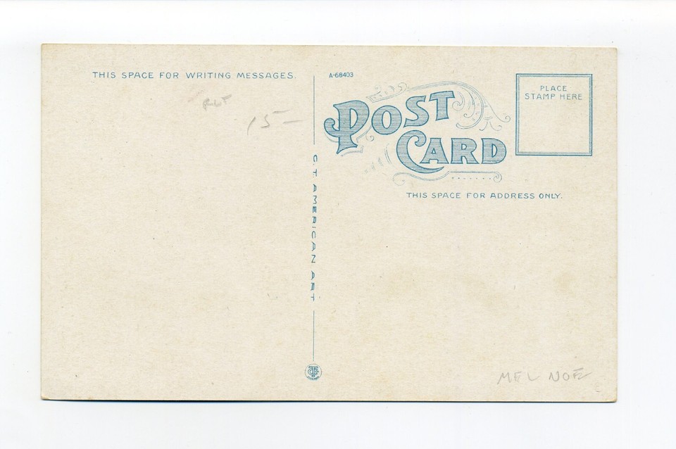 Melrose MA postcard, people, cars, street, fire station, tower, 576 ...