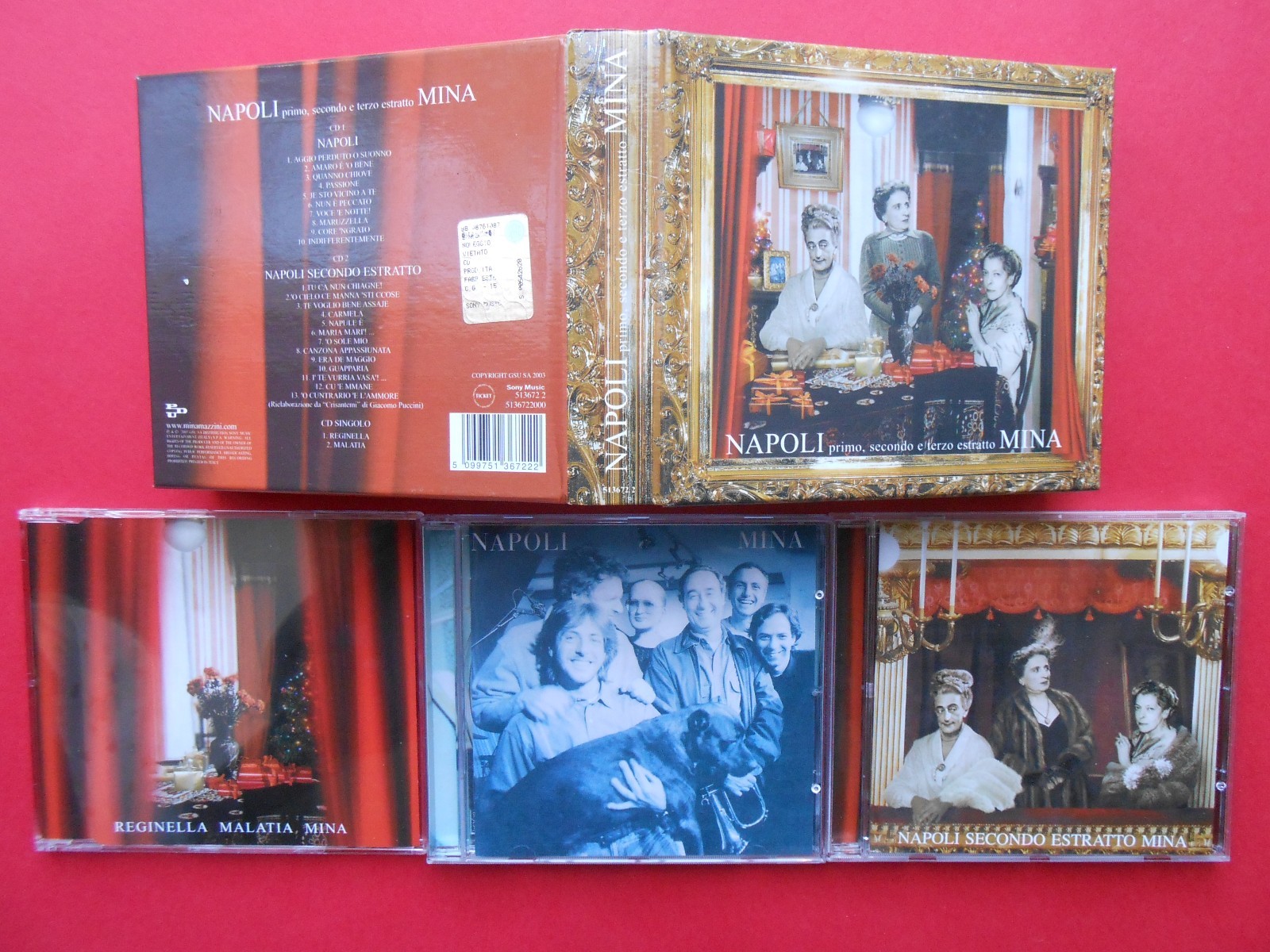3 CD Mina Naples First Second E Third Extract Totò Tina Pica Titina De ...