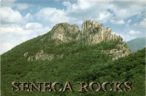 Stunning Seneca Rocks postcard with quartz sandstone formation. | eBay