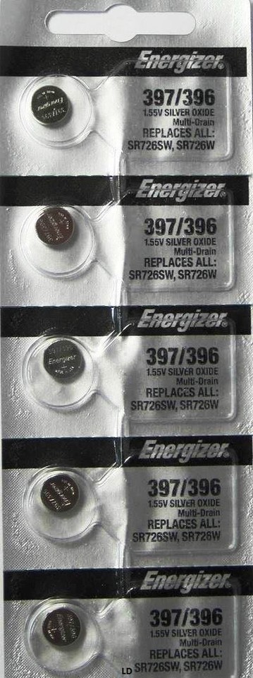 ENERGIZER 397/396 SR726SW SR726W WATCH BATTERY NEW SEALED Authorize ...