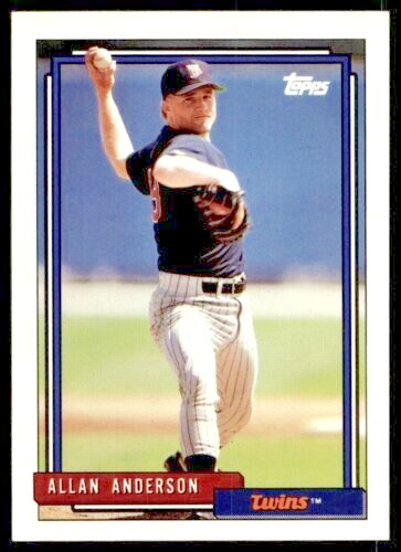 1992 Topps #417 Allan Anderson Pitcher Minnesota Twins FREE shipping | eBay