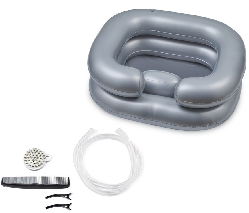 Portable Inflatable Hair Wash Shampoo Bowl in Bed Washing Disabled ...