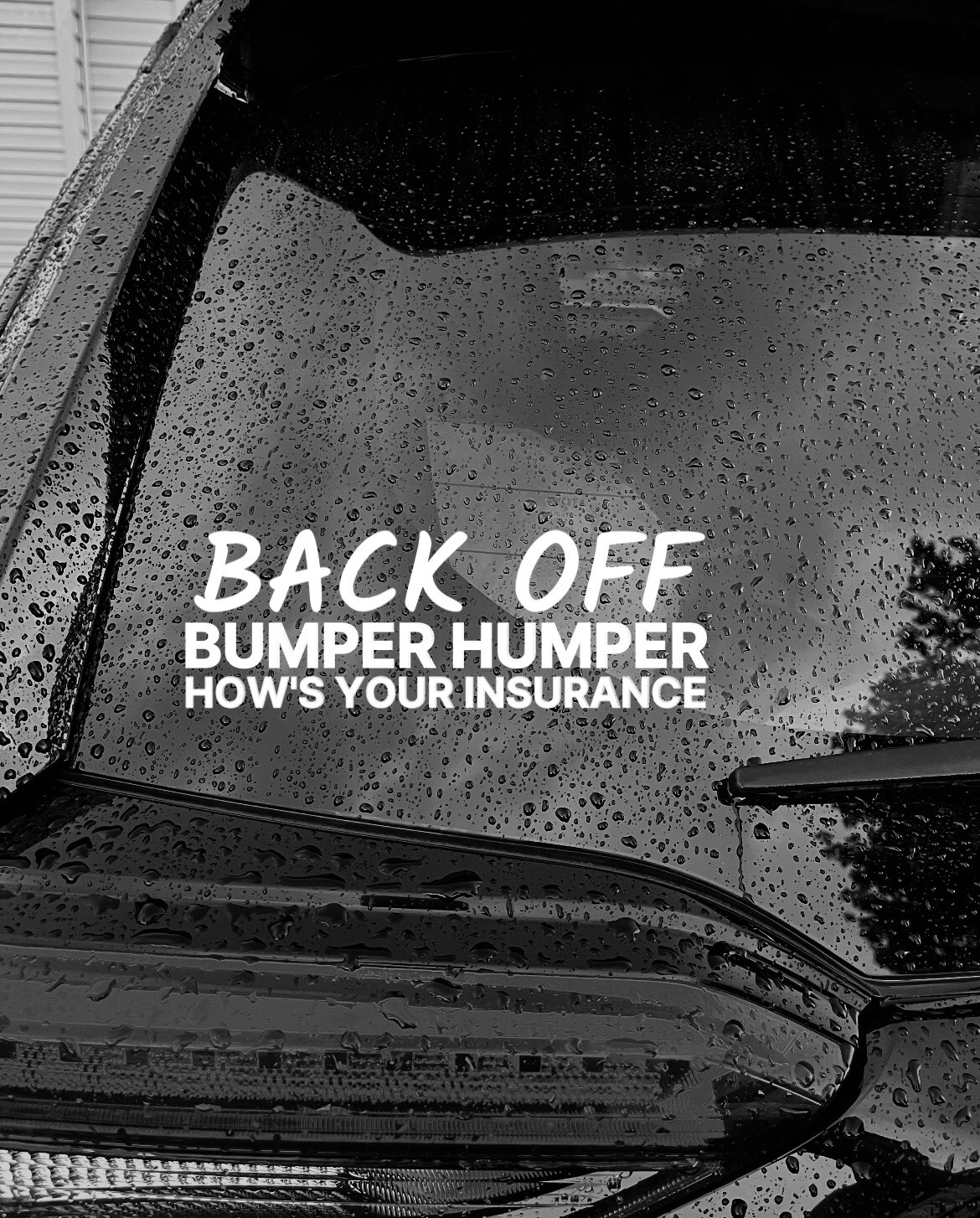 Back Off Bumper Humper vinyl sticker Funny Car Decal tailgate window ...