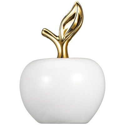 White Decorative Apple Shelf Decoration Artificial Fruit House Desktop ...