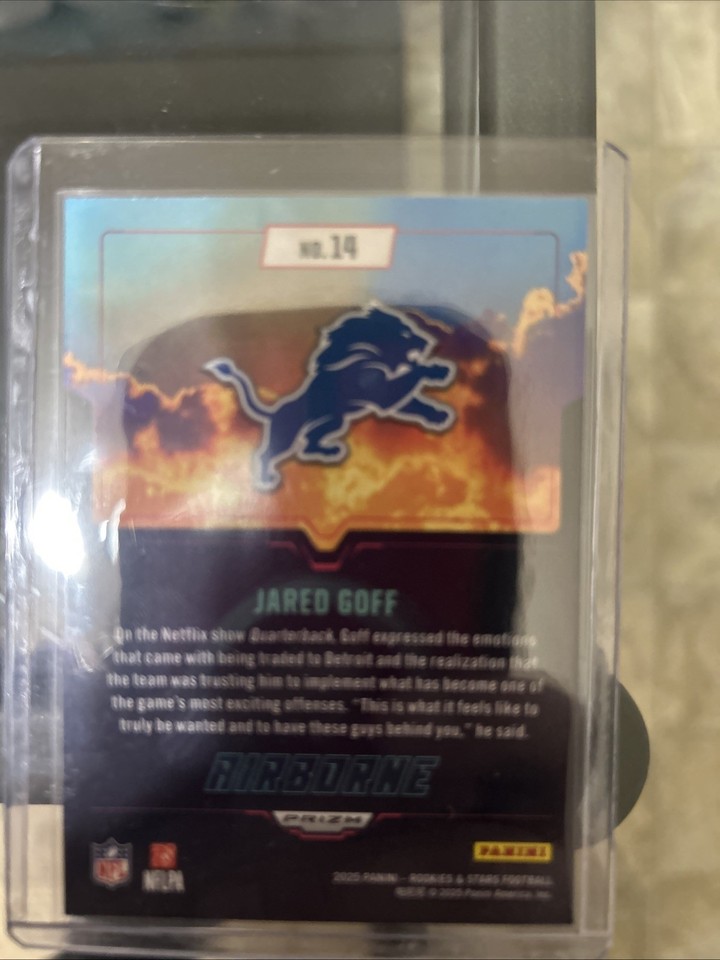 2025 Panini Rookies & Stars - Airborne Jared Goff #AI-11 Silver Prizm ...