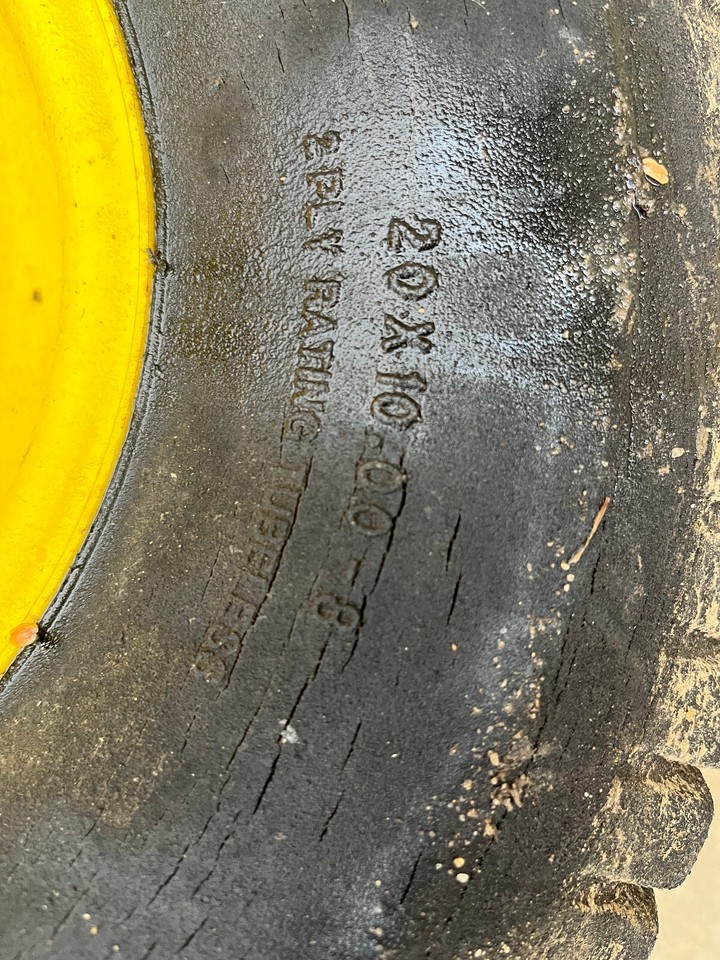 John Deere LA145 20x10.00-8 Rear Wheel Rim & Tire w/ Tube GX10364 ...