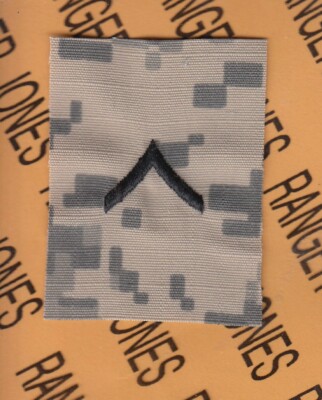 US ARMY Enlisted PVT PRIVATE E-2 ACU 3" rank Hat sew on patch | eBay