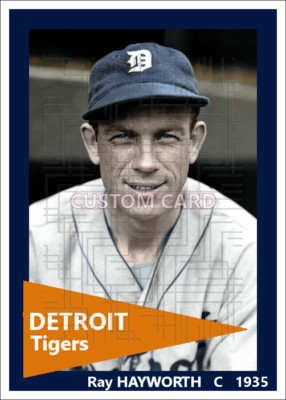 Ray Hayworth - 1935 Detroit Tigers - 2.5 x 3.5 custom card (blank back ...