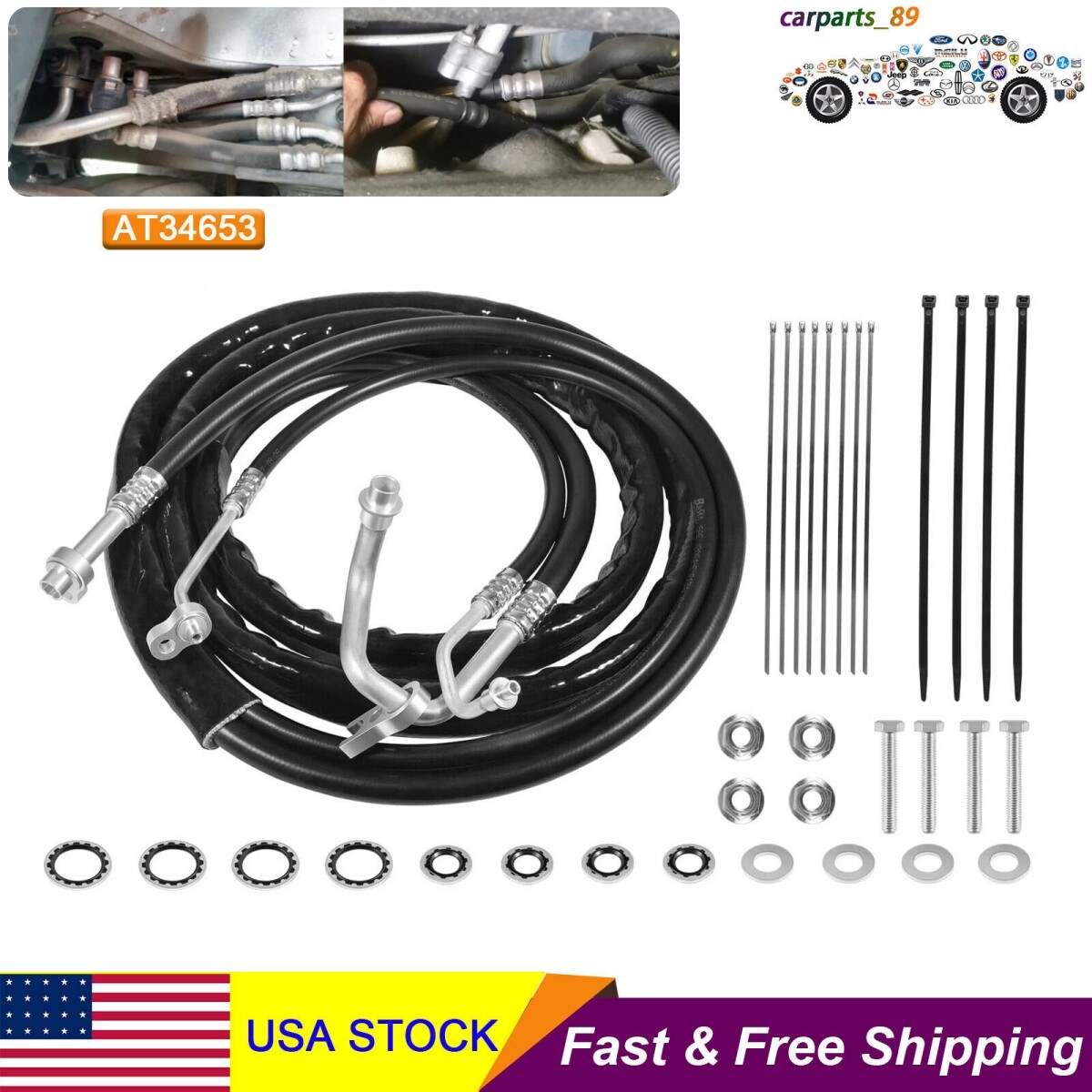 AT34653 Rear AC Air Conditioning Line Set For Acadia 07-2017 Traverse ...