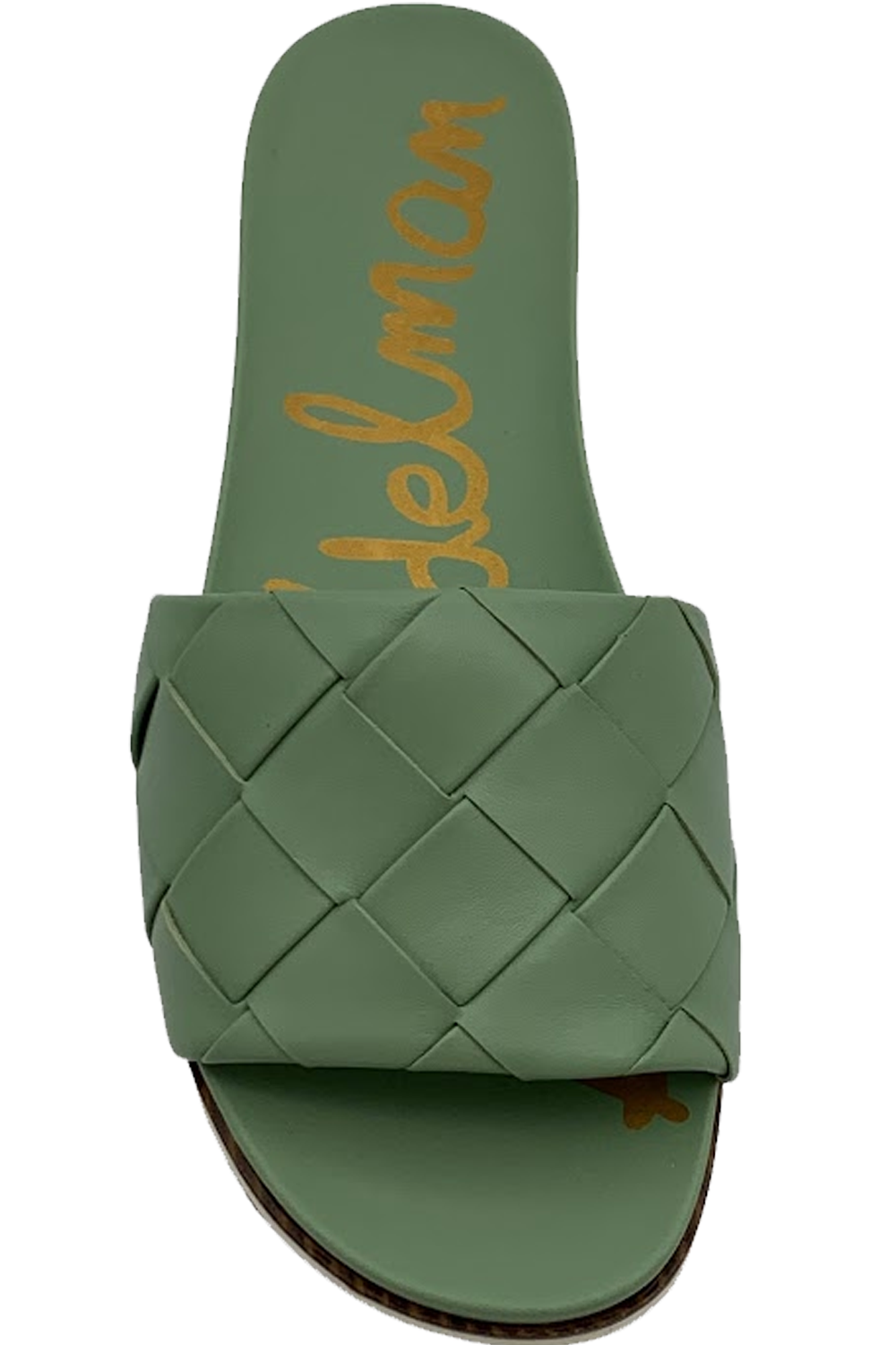 Sam Edelman Leather Woven Slide Sandal Adaley Seaglass Green | eBay