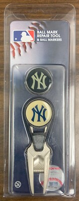 NEW YORK YANKEES BALL MARK CVX REPAIR TOOL & BALL MARKER SET 👀⛳ | eBay