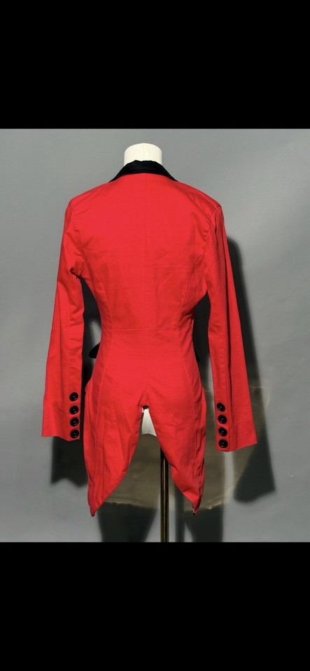 Women Red Cabaret Ring leader Jacket Jessica Louise XS Vintage Style ...
