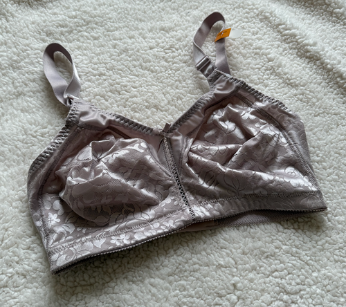 Bali Women Bra Lavender Floral Bralette Wireless Bow Lace 32DD | eBay