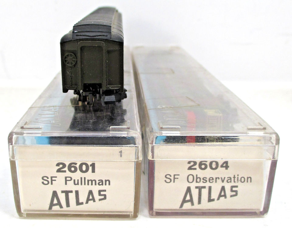 3 SANTA FE HEAVYWEIGHT PASSENGER CARS, RPO, PULLMAN, OBSERVATION -N ...
