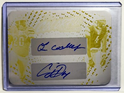 2024 Leaf Vivid Quinton Cooley CJ Daniels Dual Auto Yellow Printing ...