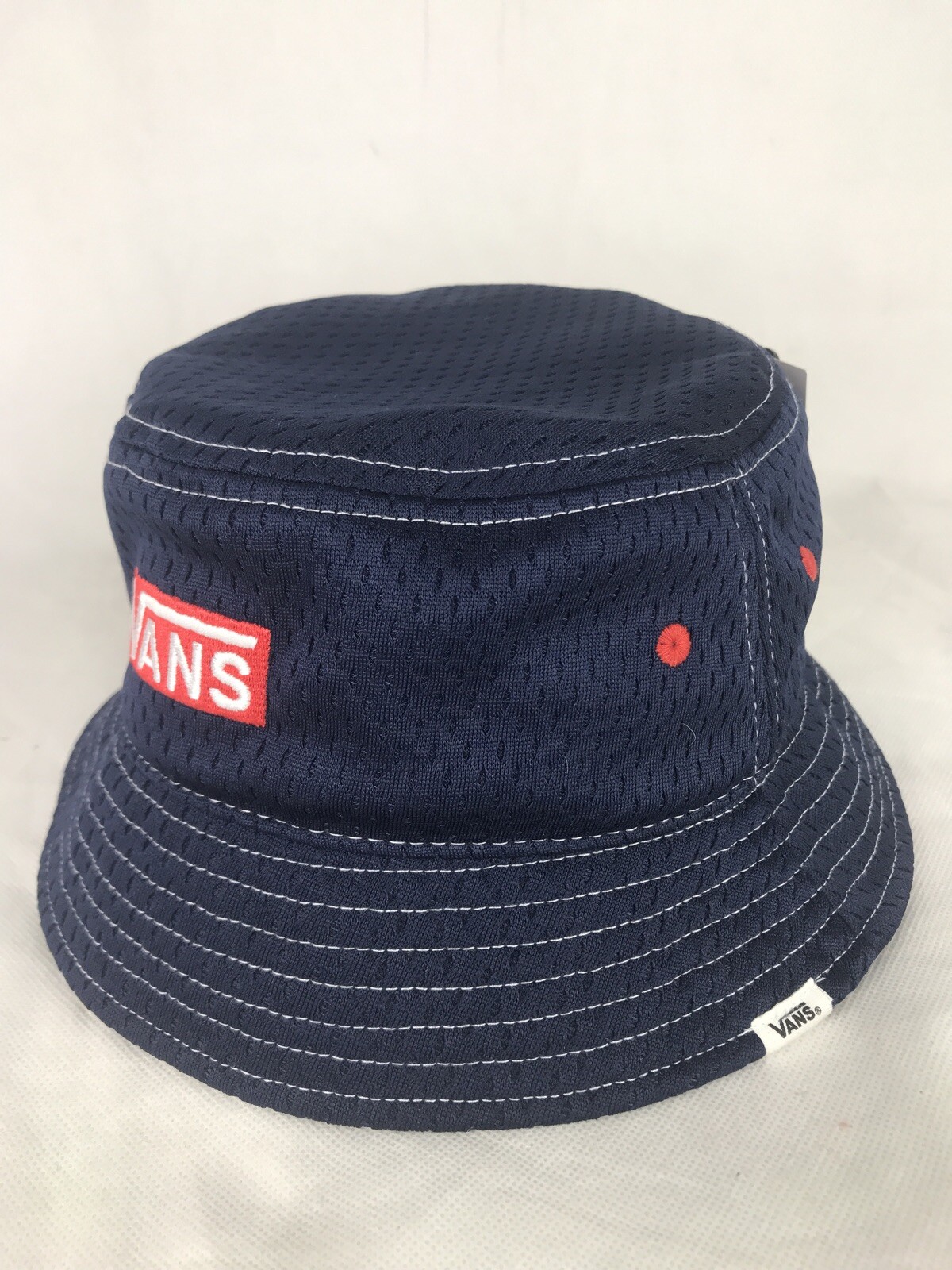 VANS Pro Stitched Bucket Hat, Size Small, Navy Blue Red White ...
