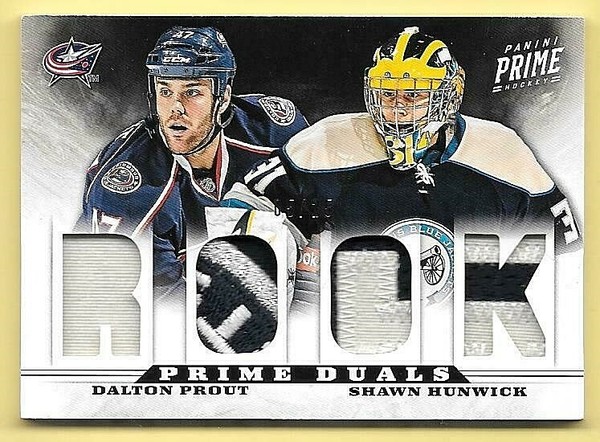 2012-13 Panini Prime - Prime Duals Patch #45 Dalton Prout, Shawn ...