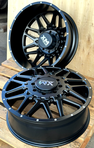 22'' inch Xtreme Mudder XM 900 Black Dually Wheels 8X165 GMC RAM 3500 ...