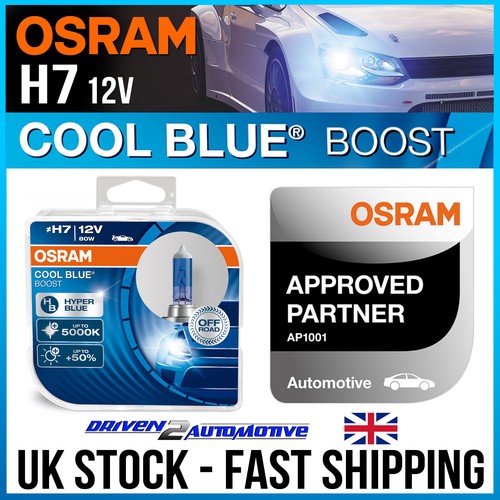 2x OSRAM H7 COOL BLUE BOOST HEADLIGHT BULBS FOR VOLVO V70 Mk2 2.4 03.00 ...