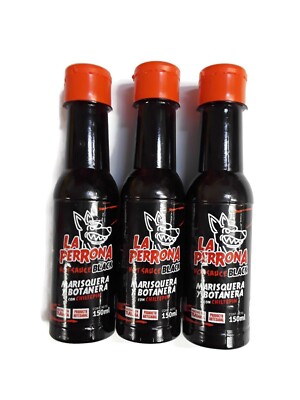 La Perrona Hot Sauce Black Set 3, Salsa Negra Artesanal La Perrona | eBay