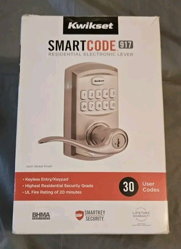 Kwikset Smartcode 917 Satin Nickel Electronic Handle Smartkey With Keypad. | eBay