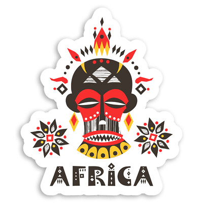 2 x 10cm Tribal Africa Vinyl Stickers - African Ethnic Travel Fun ...