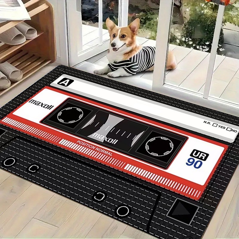 Vintage Cassette Tape Print Non-Slip Mat Machine-Made Home Decor | eBay