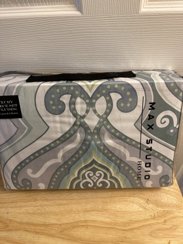 Max Studio Home Paisley Medallion White Green Multi Full/Queen Duvet Cover Set | eBay