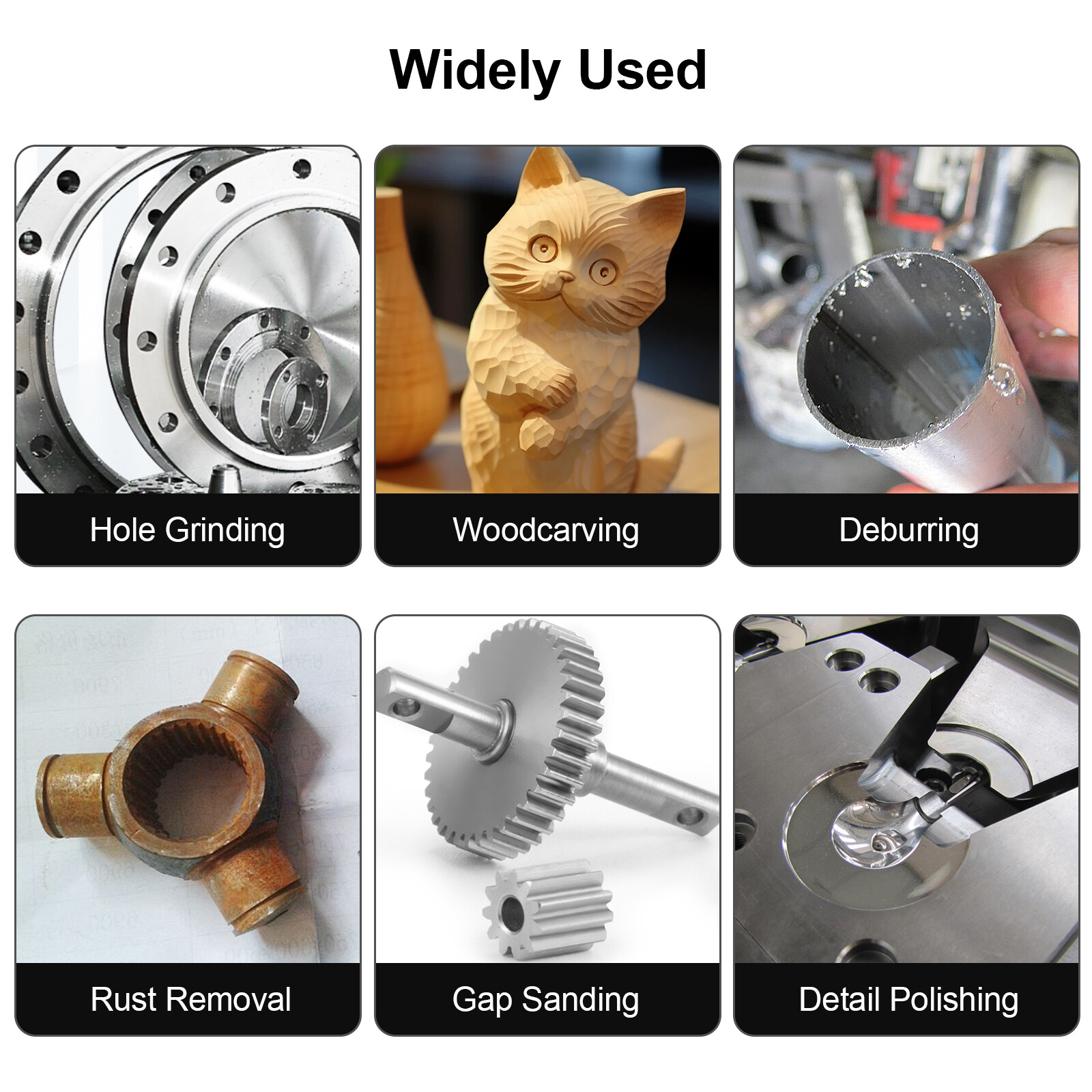 60pcs Cone Shape Abrasive Flap Wheel 1/8" Shank for Deburring Sanding ...