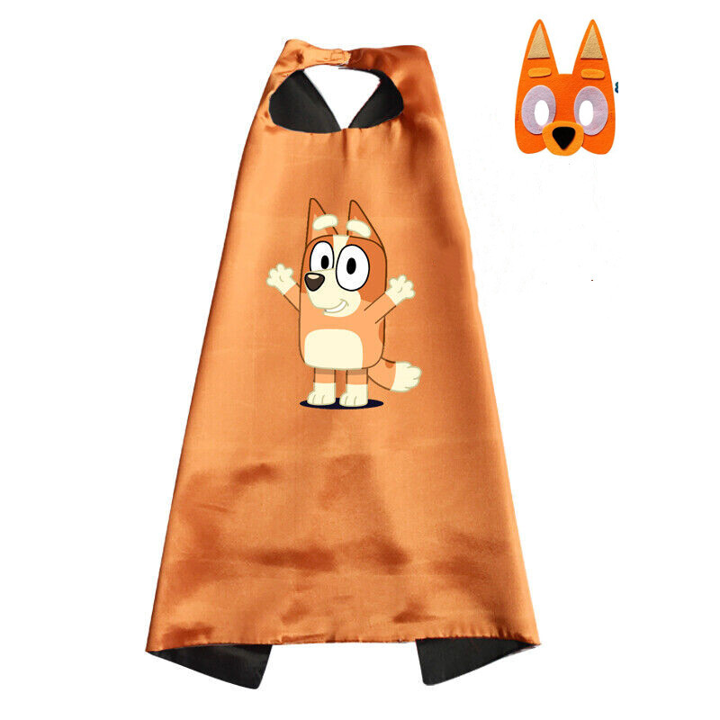Book Week Bluey Bingo Cape Mask Theme Costume Cosplay Party Kids ...