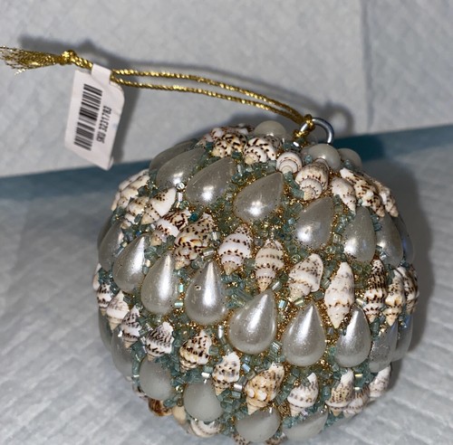NEW FLAWLESS Stunning PIER 1 IMPORTS Shells SEASHELL BALL Christmas ...