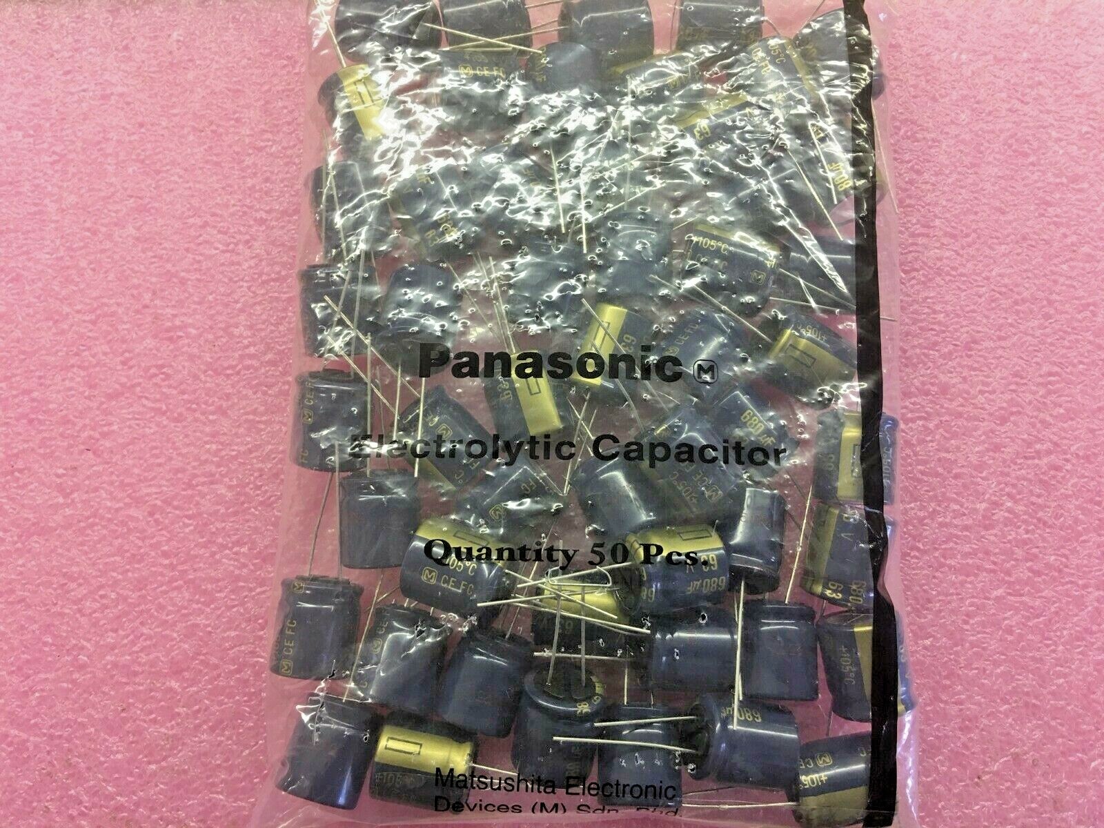 (25 PIECE LOT) EEU-FC1J681S, PANASONIC, CAP ALUM 680UF 20% 63V RADIAL ...
