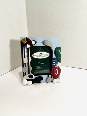 Golf Themed Picture Frame Golf Club Golf Ball 3.5x5” Photo - New! | eBay