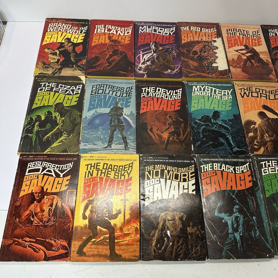 Doc Savage Bantam Paperback Books Kenneth Robeson Lot Of 18 Fantasy ...