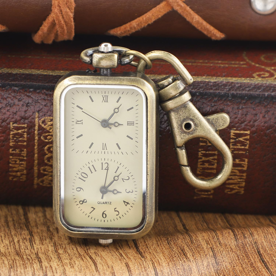 Vintage Bronze Cartoon Shaped Men'S Quartz Pocket Watch - Small ...