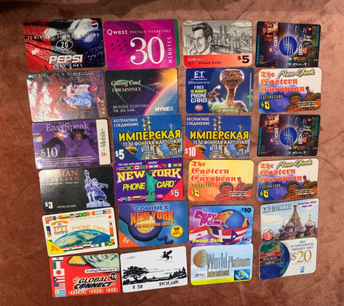 Lot (24) Vintage Prepaid Phone Cards Used | eBay