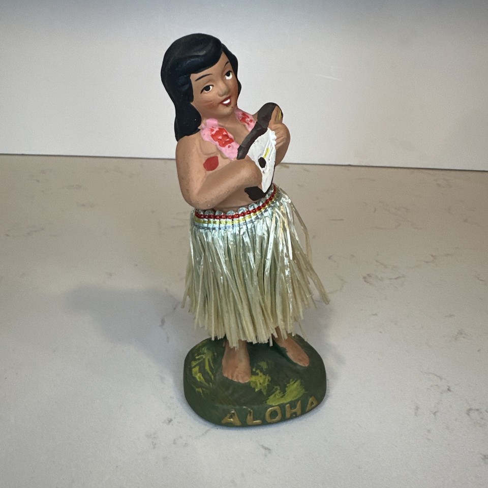1940/50s Hawaiian hula girl bobble figure dancer japan aloha Nodder ...